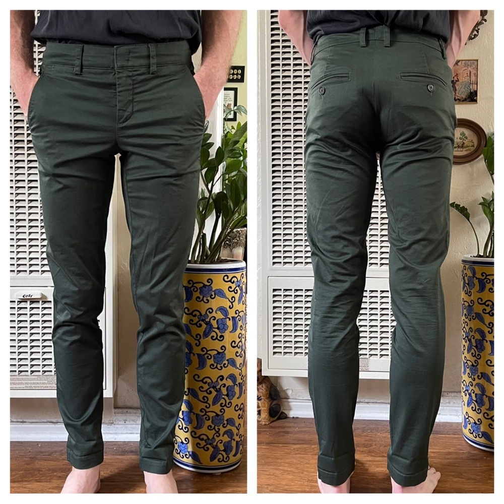 Vince Slim Fit Forest Green Trousers - Gem